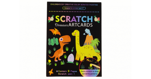 Vyškrabovacie obrázky – Dinosaury